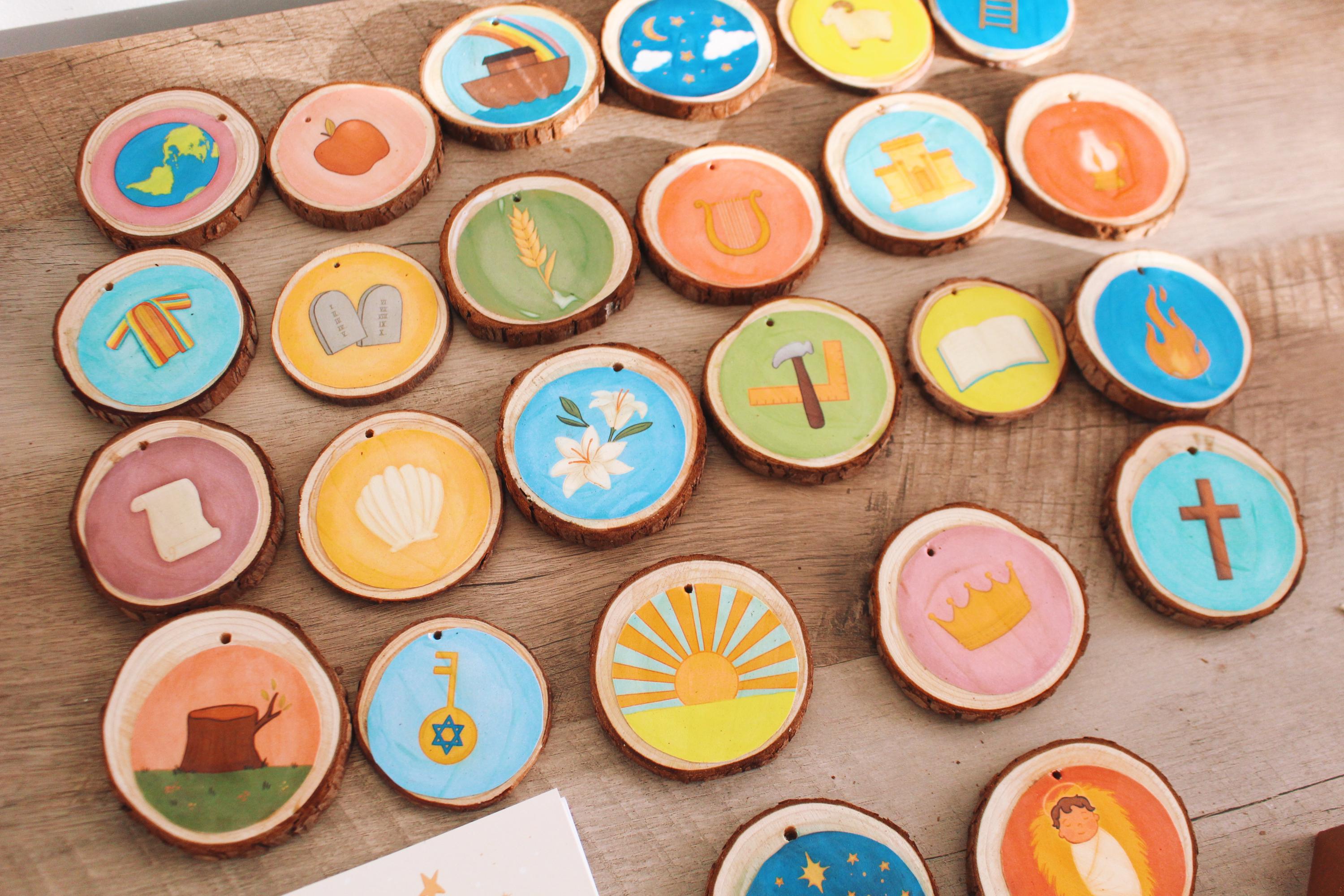 Printable Jesse Tree Ornaments | Advent Countdown | Bible Story Symbols ...