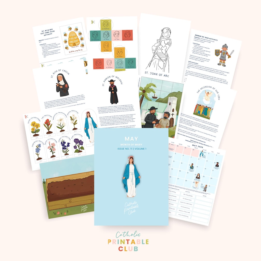 May Catholic Printable Pack (classroom Use) - Etsy