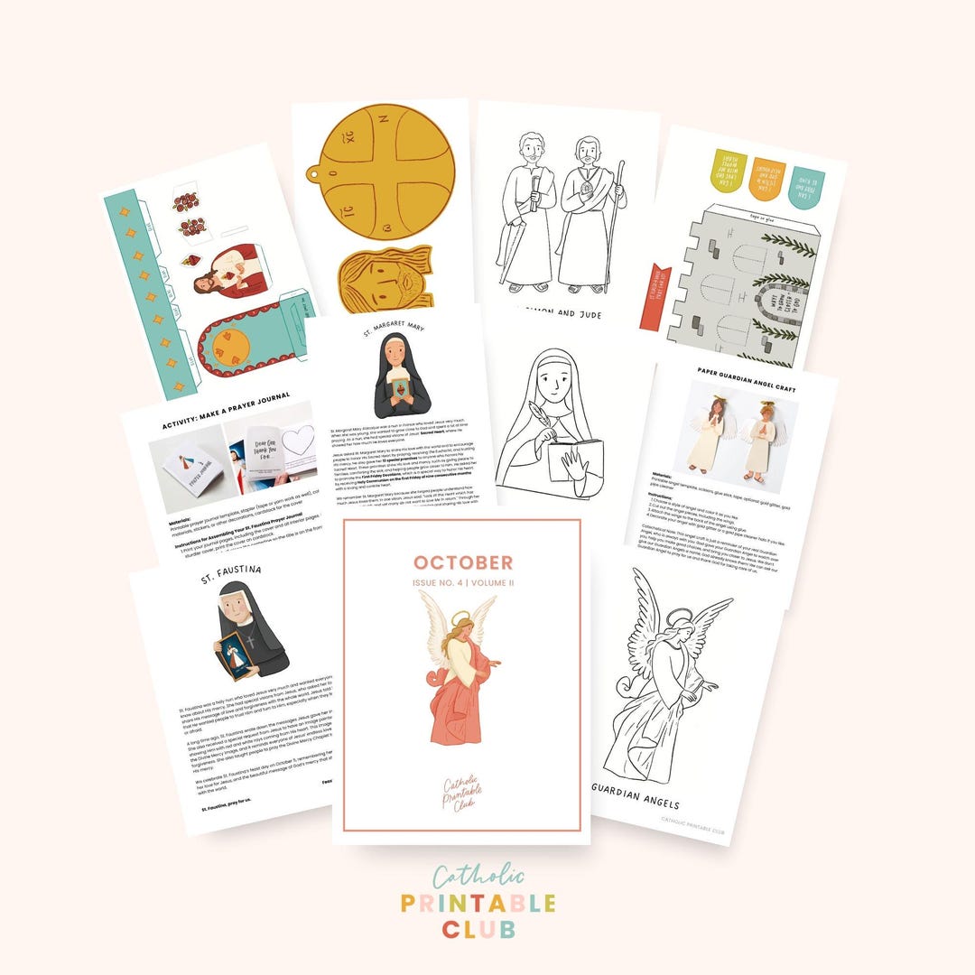 October Catholic Printable Pack (vol. 2) | Kid Crafts & Coloring Pages ...
