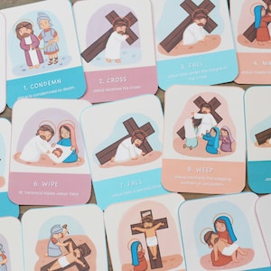 Stations of the Cross Printable Bundle: Reflection & Sequencing Cards ...