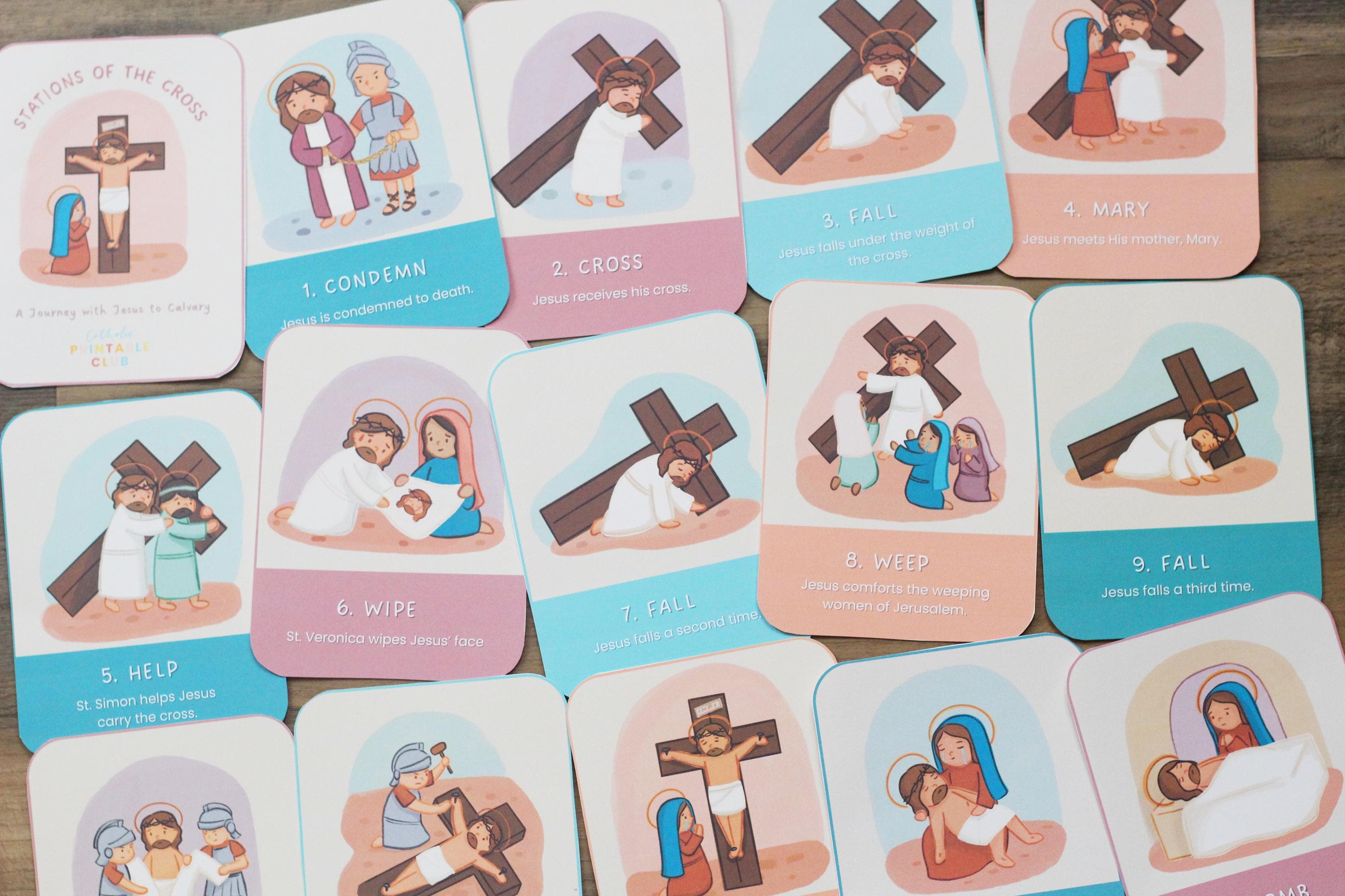 Stations of the Cross Printable Bundle: Reflection & Sequencing Cards ...