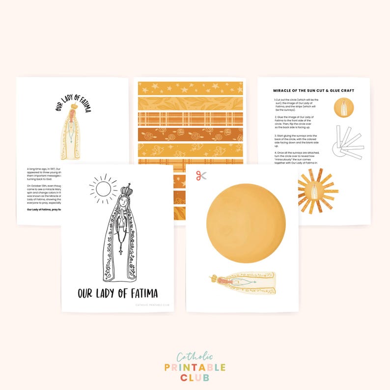 Our Lady of the Fatima Activity Bundle: Coloring Page & Miracle of the ...