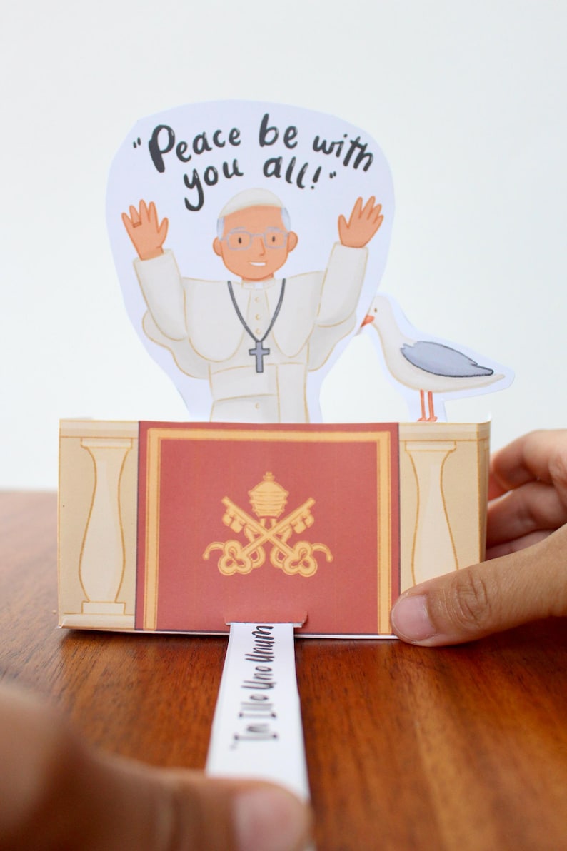 Pope Leo XIV Printable Bundle, Catholic Kids Activity, Pop-up Craft ...