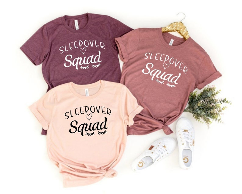 Sleepover Squad Shirt, Sleepover Girls Birthday Party Shirt, Sleepover ...