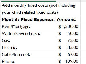 Monthly Co-parenting Budget Tracker - Excel Spreadsheet Fully Editable ...