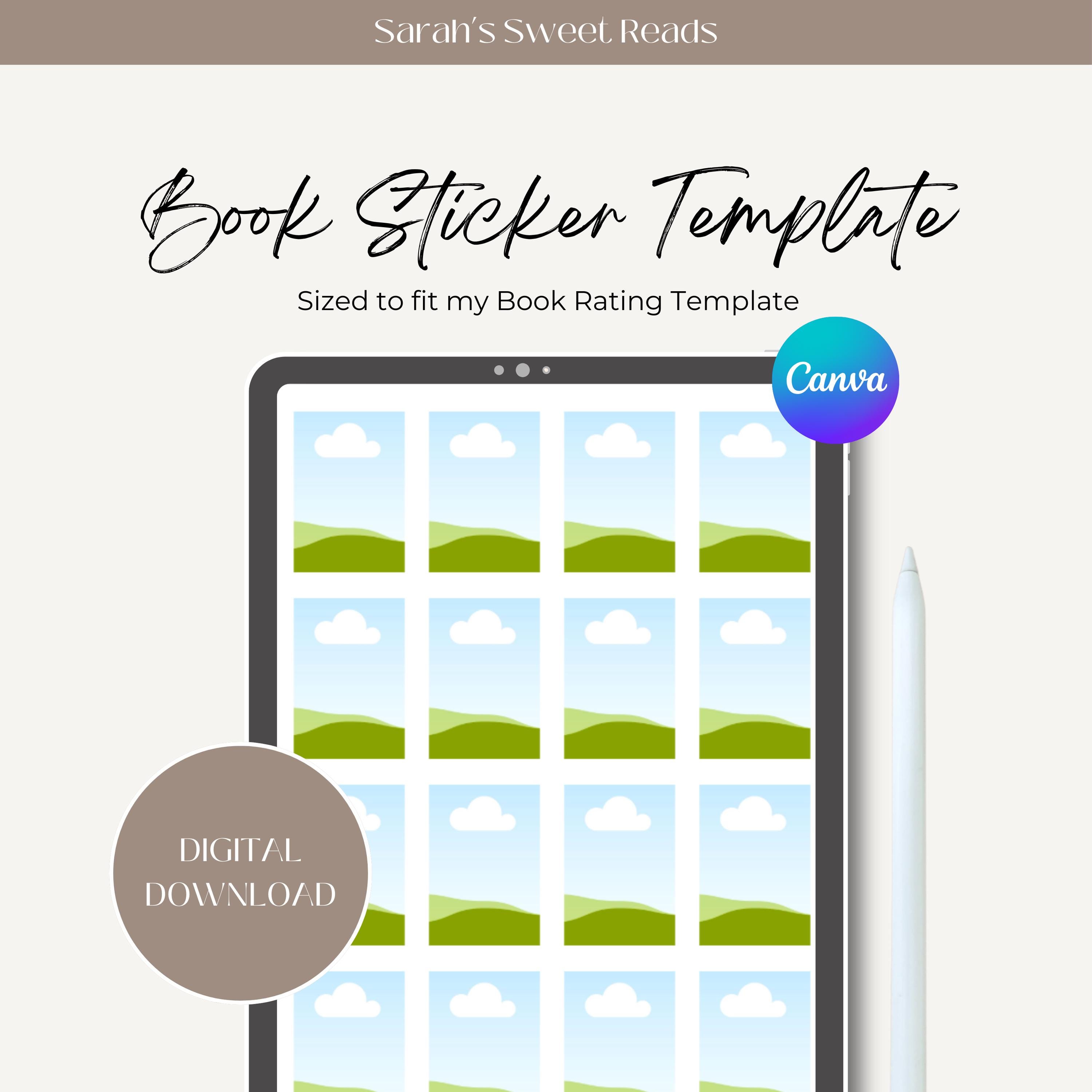 Editable Canva Book Sticker Template - Etsy Australia