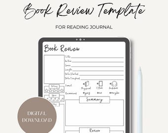 Book Review Template - Etsy