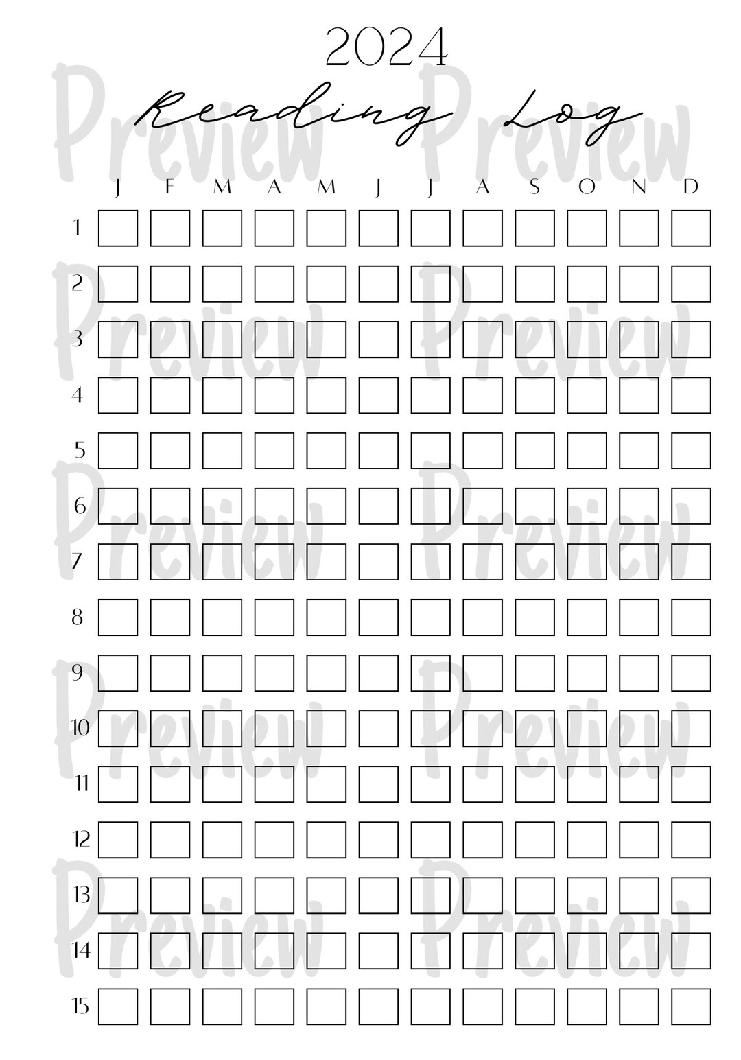 Monthly Reading Log 2024-2025 - Etsy