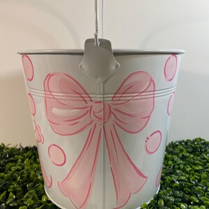 Personalized Painted Metal Easter Basket With Vintage Font and Polka ...