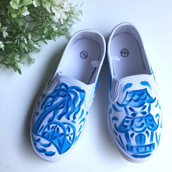 Blue Canvas Shoes - Etsy