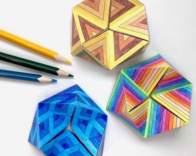 Paper Toy | Kaleidocycles / Flextangles Patterns I Series - a Paper ...