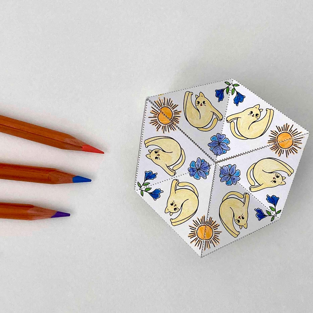 Printable Kaleidocycle Paper Toy • Yoga Animals in the Garden ...