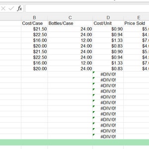 Draft & Bottled Beer Cost Calculator: Restaurant COGS Excel Spreadsheet ...