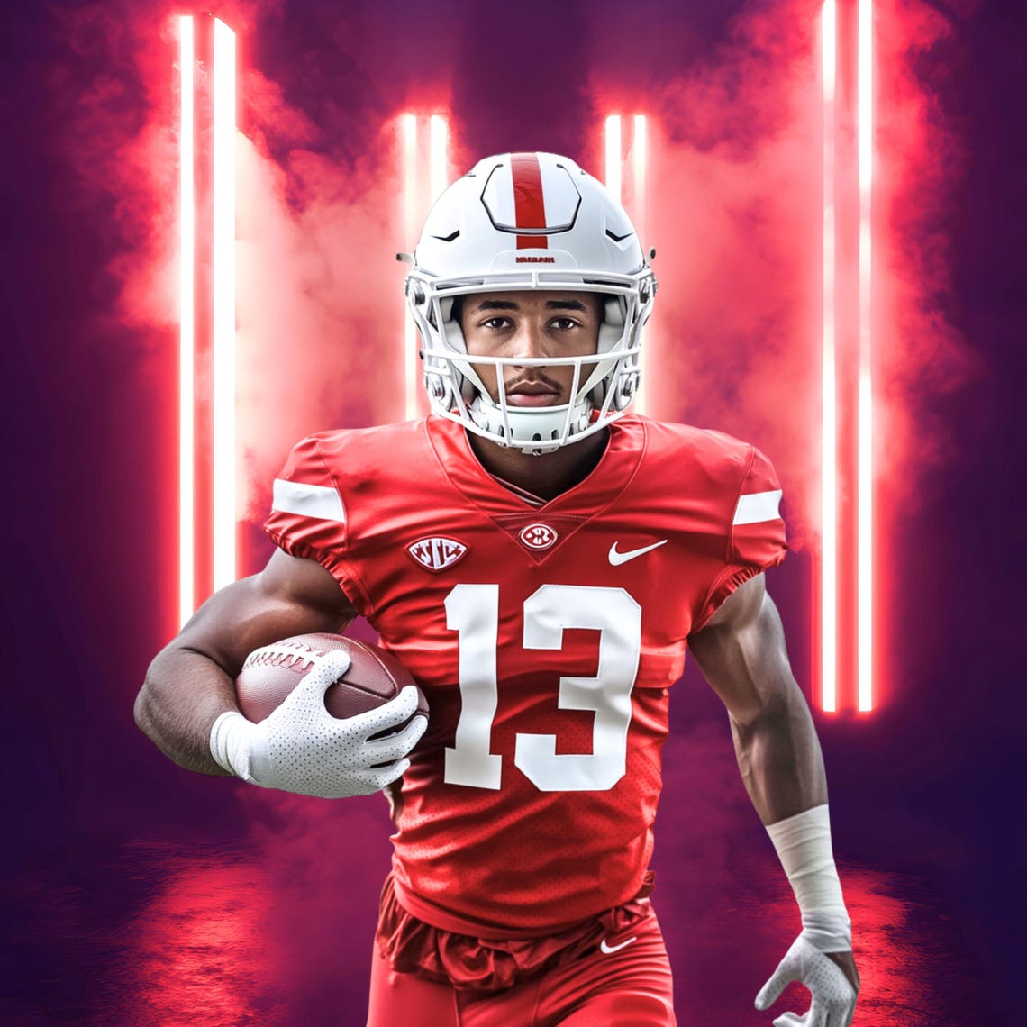 Sports Neon Light Backdrops: Athlete Photography Overlays (digital ...