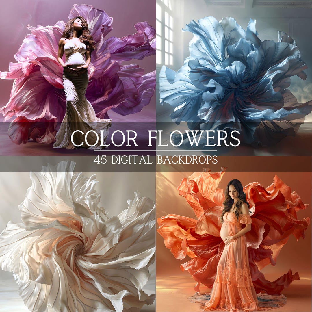 Floral Maternity Digital Backdrop: Flowering Fabric Texture (JPG) - Etsy