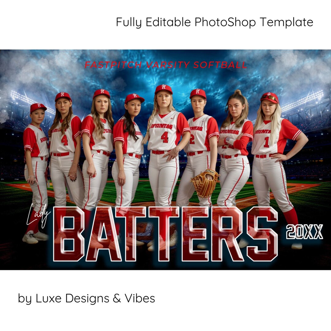 Photoshop Softball Poster Templates, Sports Photography-templates, PSD ...