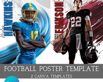 Football Poster & Banner Canva Template | Editable Digital Football ...