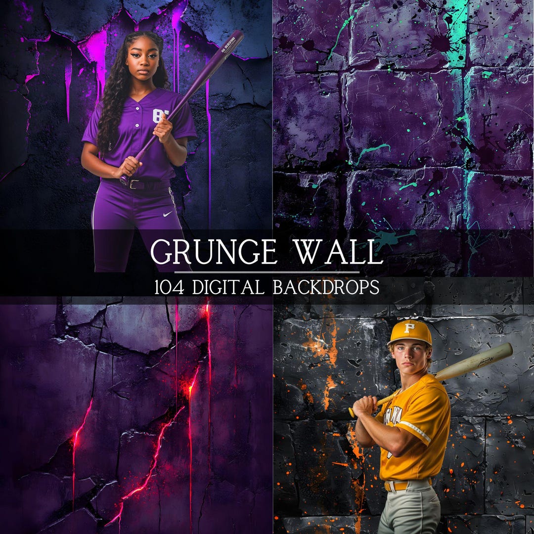 Grunge Stone Wall Digital Backdrops: Sports & Senior Photography ...
