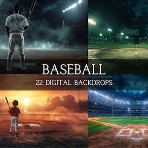 Baseball Digital Backdrops: Fog, Smoke, Stadium (22 Files) - Etsy