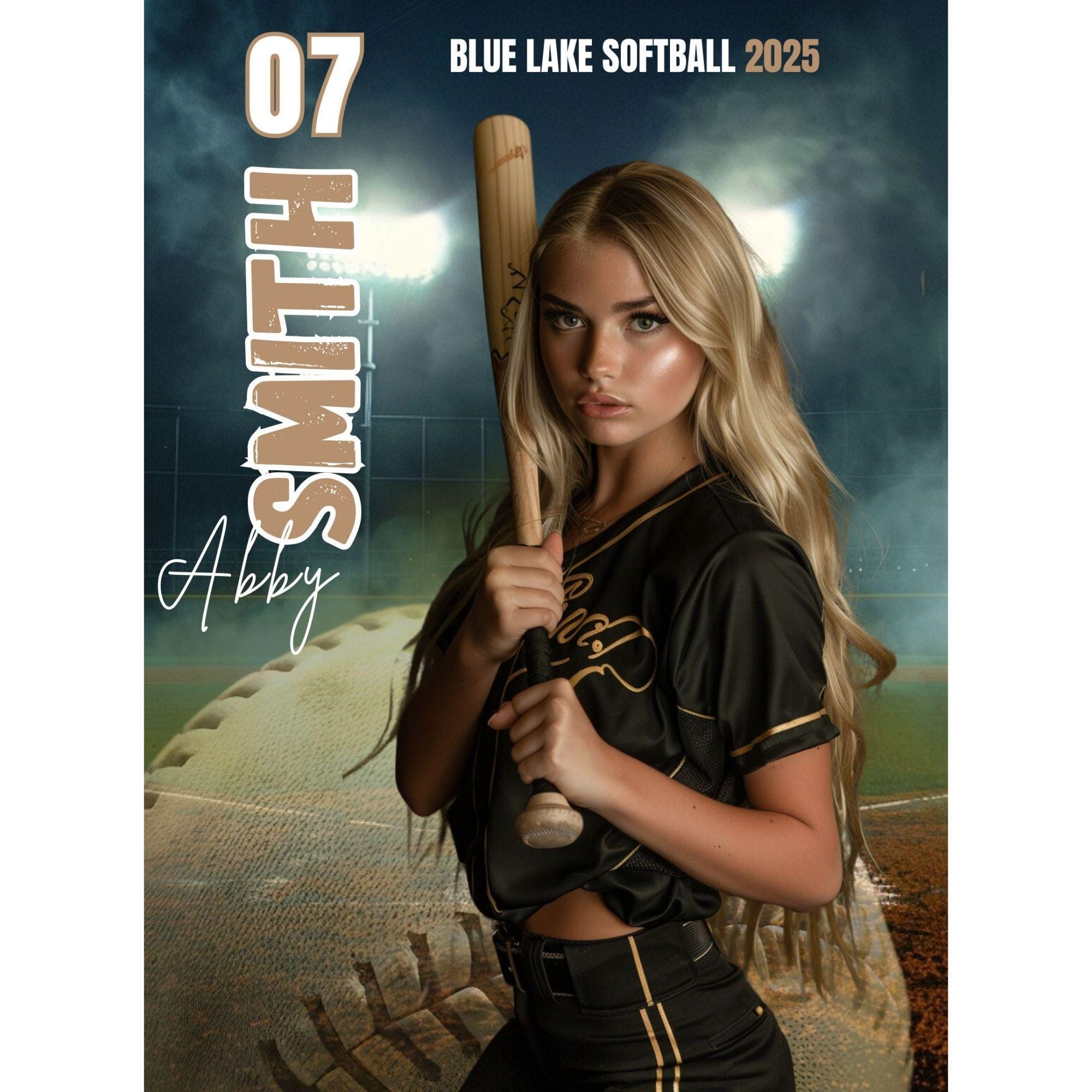 Softball Canva Template Poster Sports Background & Digital Backdrop for ...