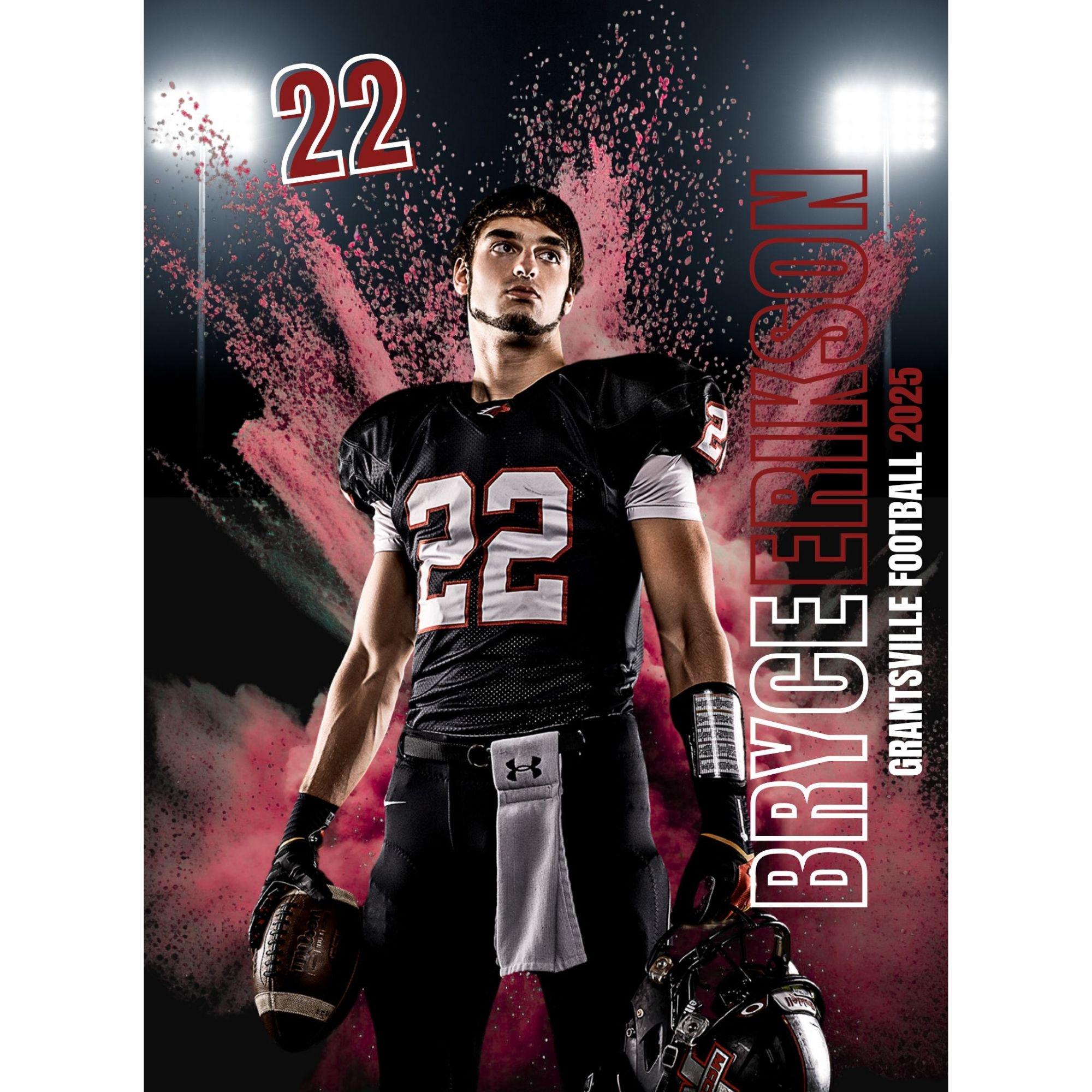 Football Poster Template: Senior Sports Banner, Memory Mate (canva ...