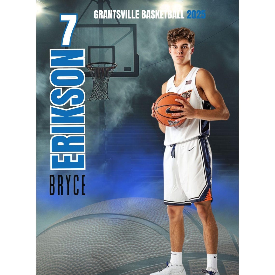 Basketball Poster Canva Template: Senior Sports Backdrop (digital) - Etsy