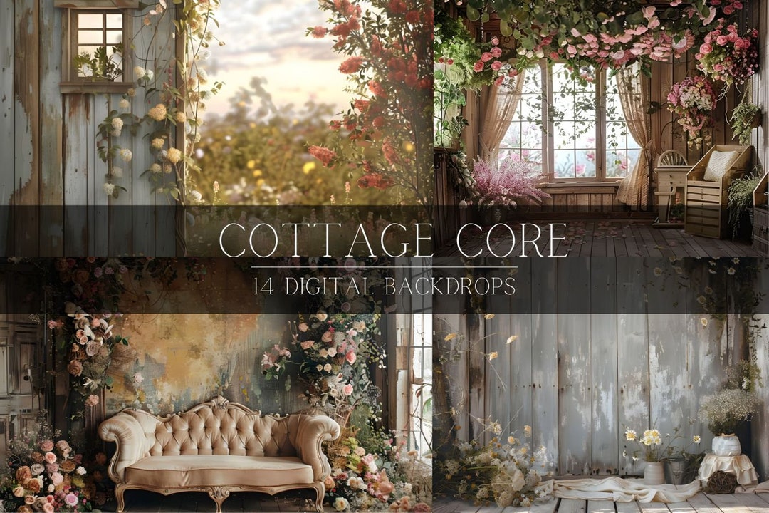 14 Cottage Core Digital Backdrops Composite Photography, Cottagecore ...