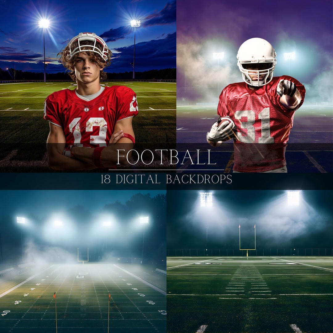 Football Field Digital Backdrops: Sports Photography (18 Files) - Etsy