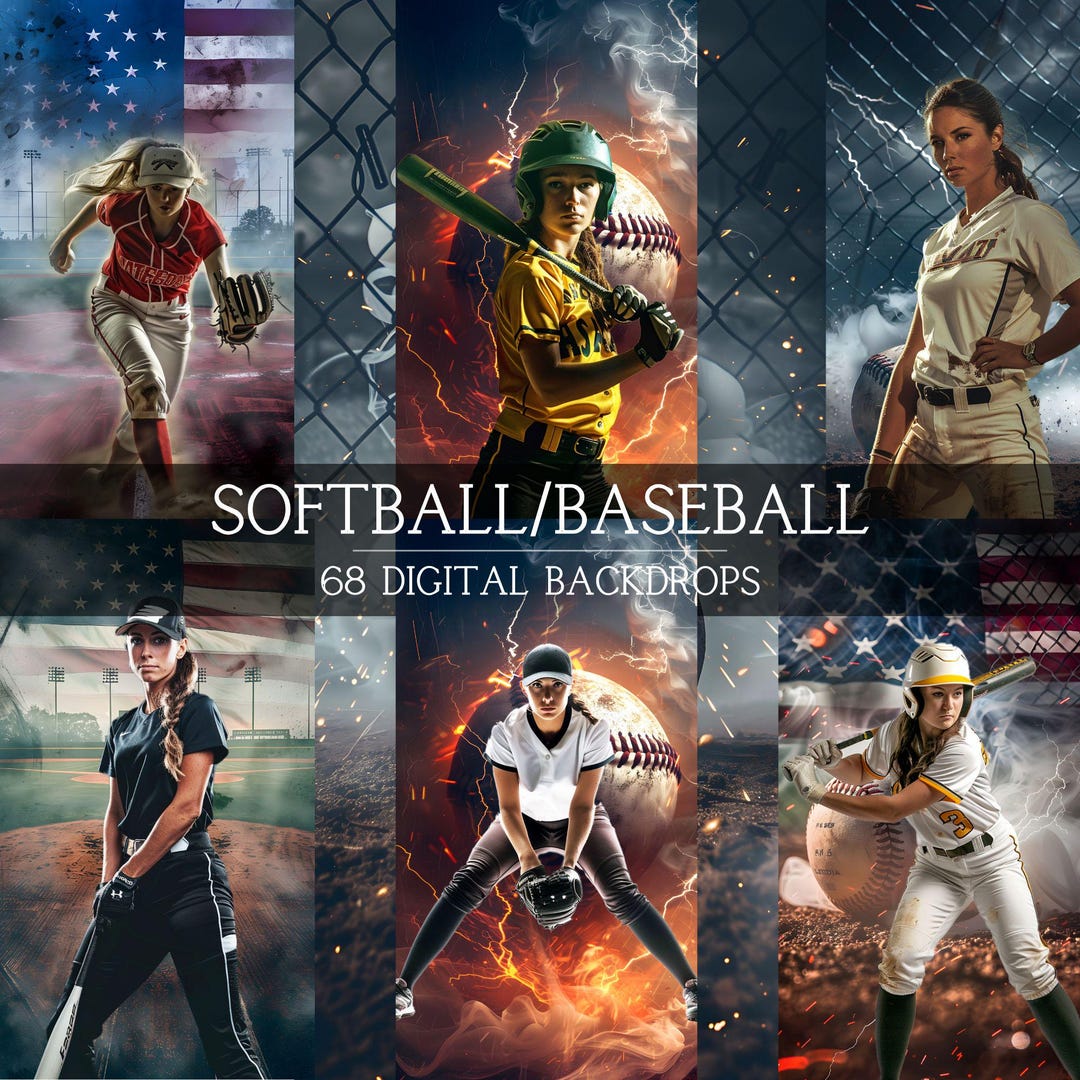 68 Baseball Softball Poster Backgrounds: Sport Team Banner (digital ...