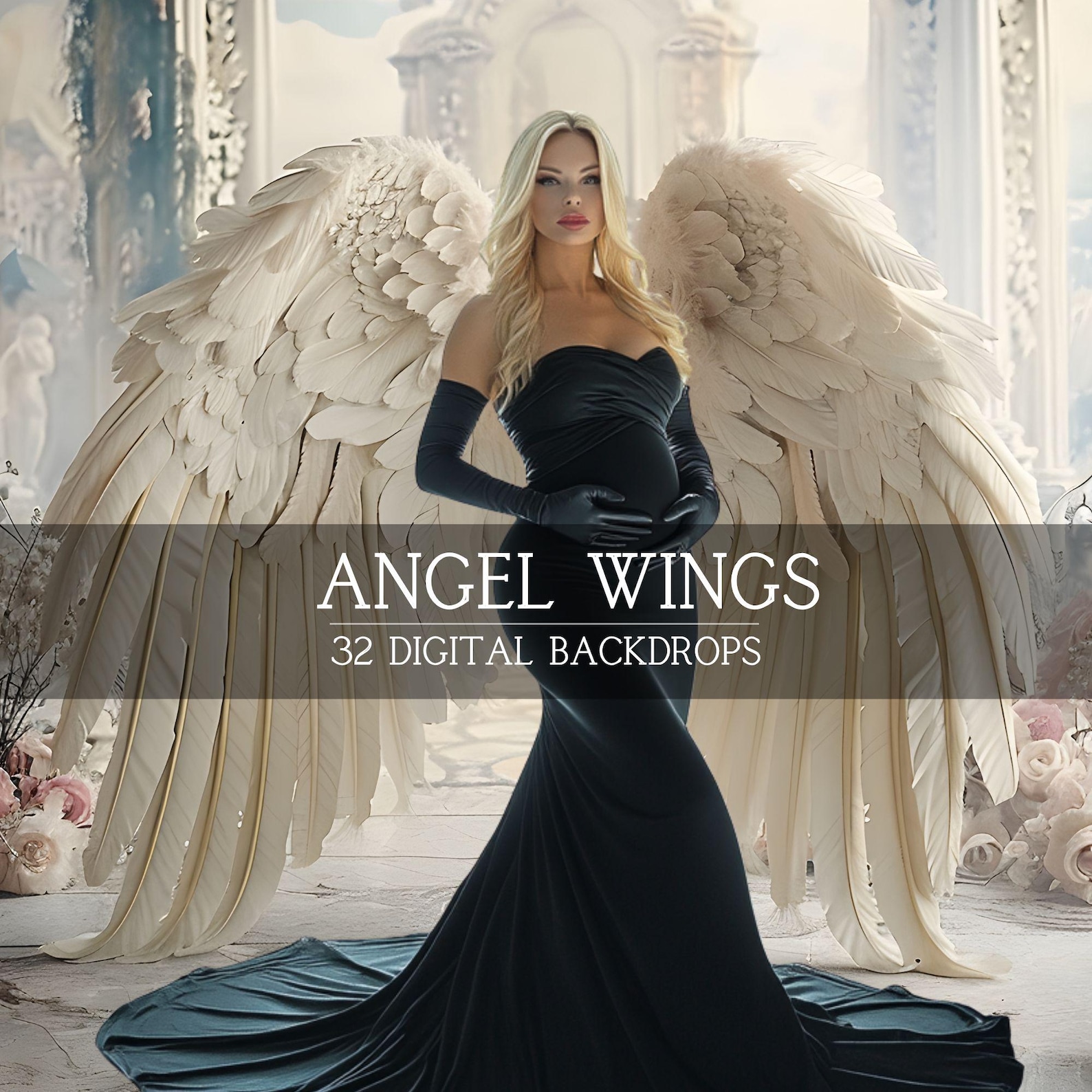 Angel Wings Digital Backdrops: Photoshop Textures & Overlays (32 JPG ...