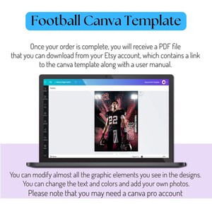 Football Poster Template: Senior Sports Banner, Memory Mate (canva ...