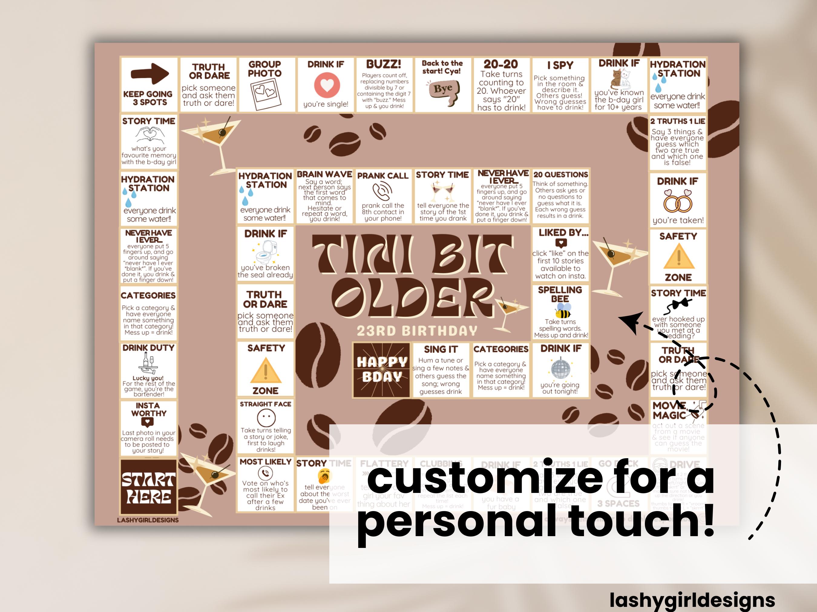 Tini Bit Older Birthday Party Theme Martini Birthday Party Games Adults ...