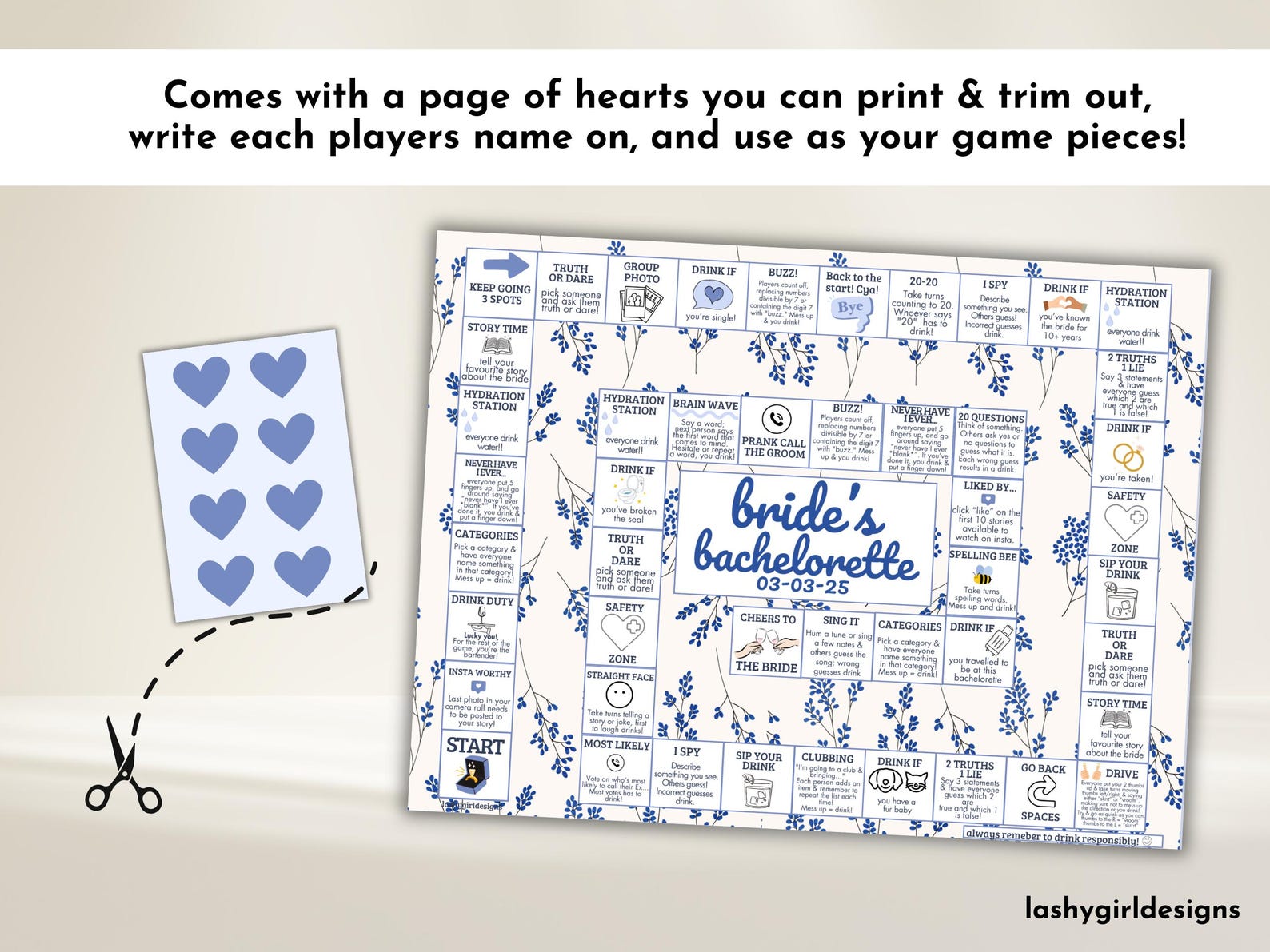 Coastal Cowgirl Bachelorette Board Game Coastal Bachelorette Drinking ...