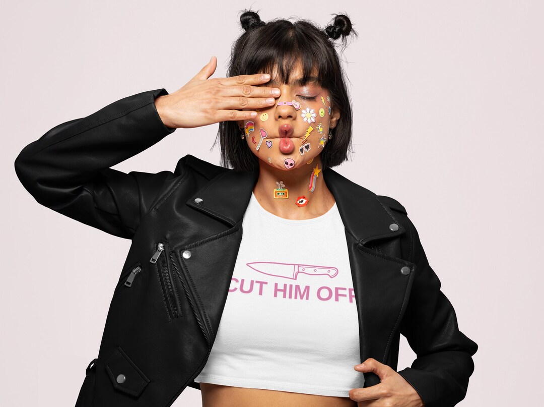 Cut Him off Crop Top, Baddie Tee, Cute Gift, Dump Him, Iconic, Night ...