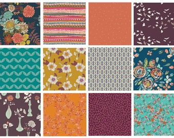 Modern floral fabric | Etsy