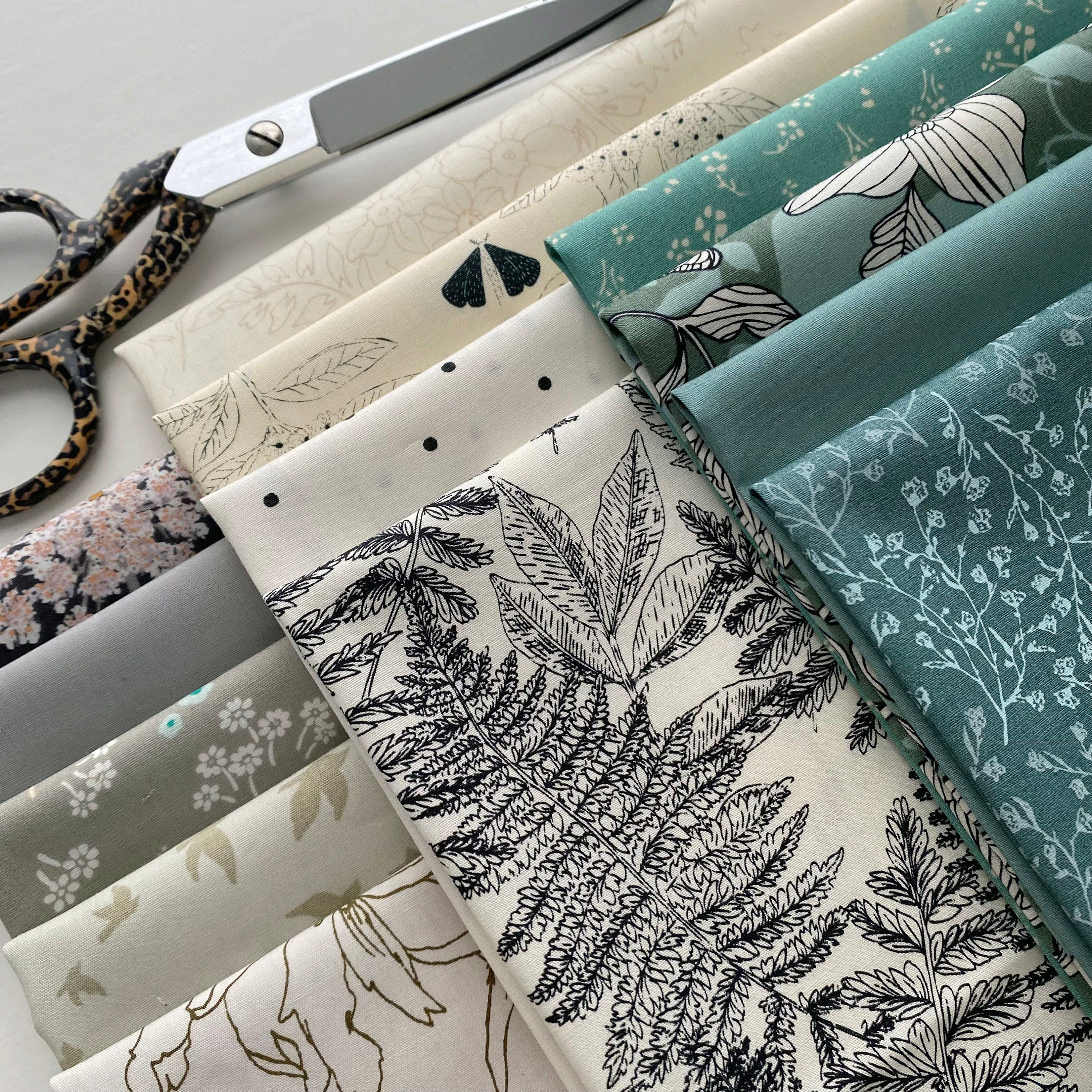 Spruce up the Place Curated Bundle | Green and Gray Floral Quilt Bundle ...