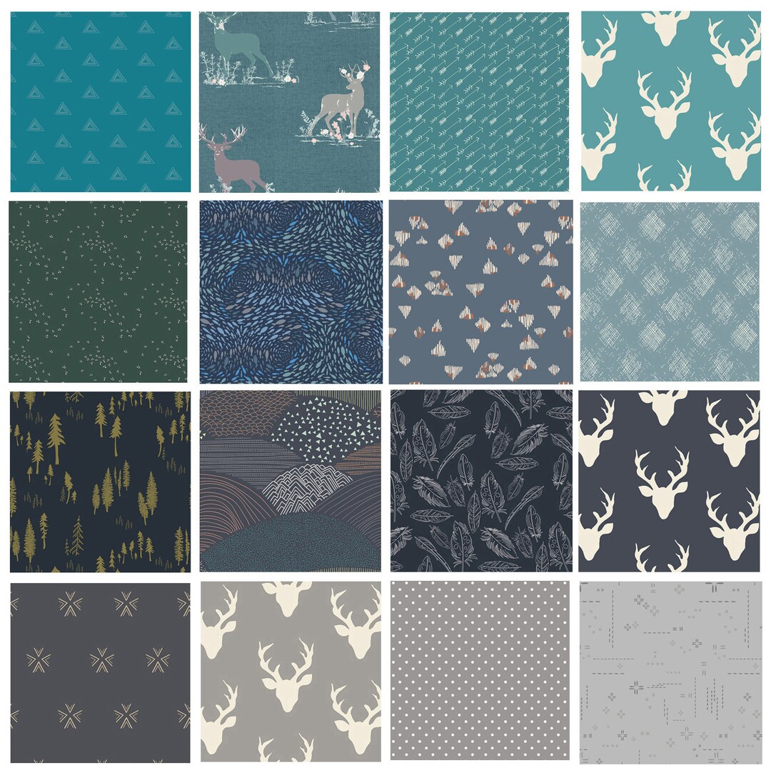 Fat Quarters for Men Masculine Quilting Fabrics Woodland - Etsy