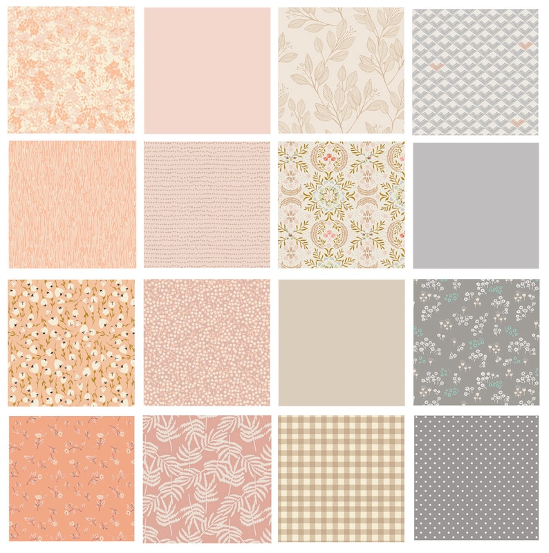 Forty Winks Curated Quilt Bundle Neutral Colors Tan Peach - Etsy