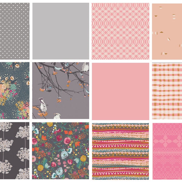 Pink Gray Fabric - Etsy