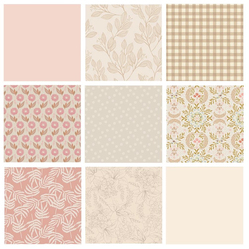 Tan & Pink Baby Fabric - Etsy