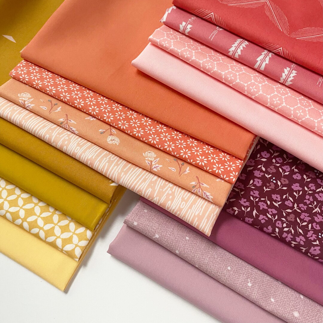 Warm Embrace Curated Quilt Bundle | Yellow Orange Pink Purple | Various AGF Designers and ...