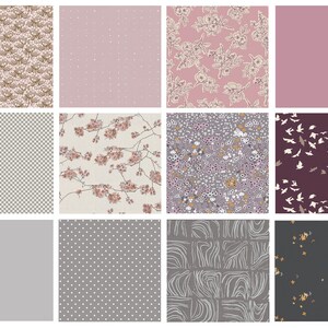 Calming Presence Curated Bundle | Lavender Gray Floral Fabrics | Nature ...