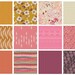 Sunrise Curated Bundle | Eggplant Gold Pink Floral Fabrics | Rich ...
