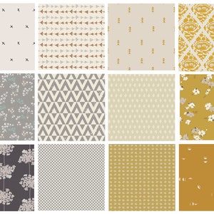 Neutral Colored Fabrics for Quilting Floral Fabrics in Gray, Gold and ...