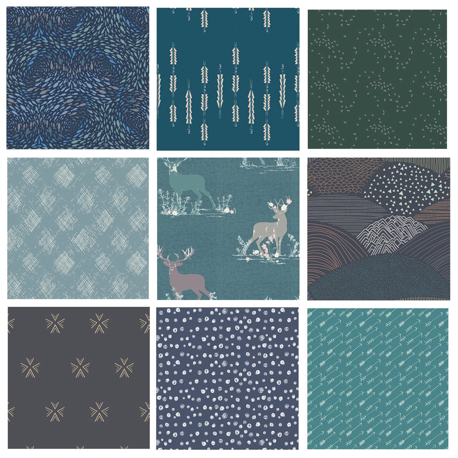 Fat Quarters for Men Masculine Quilting Fabrics Woodland - Etsy