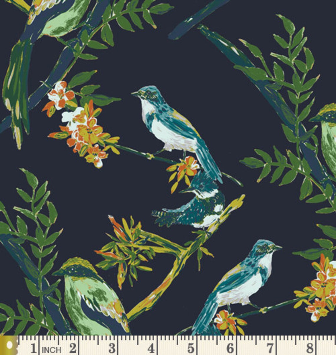 Treetop Melody Rich Dark Colored Fabric Bundle Bloomsbury | Etsy
