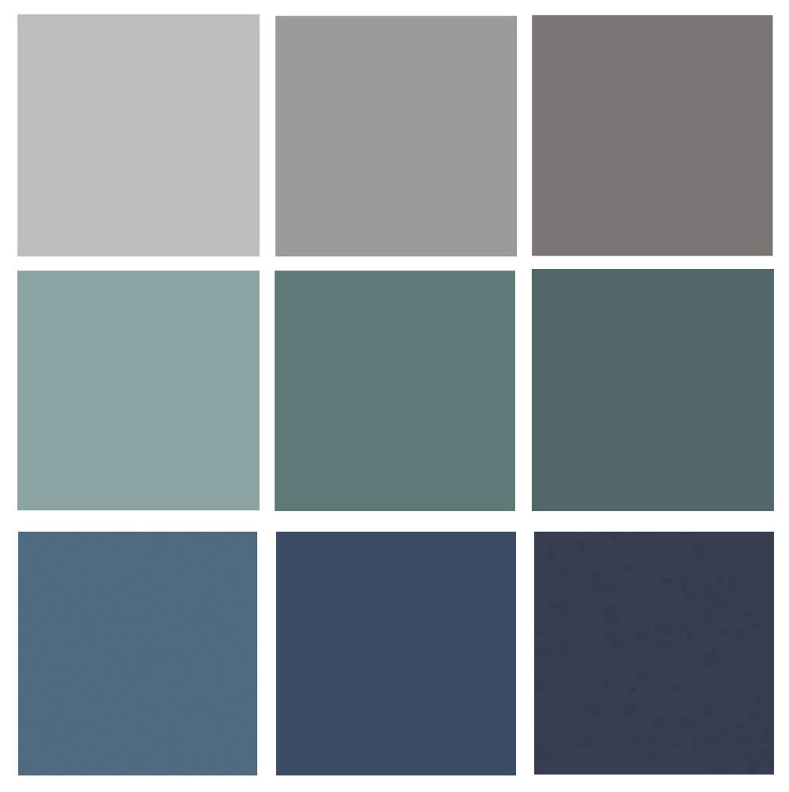 Easing Into It Curated Bundle | Cool Colors | Blue Green Gray Solid ...