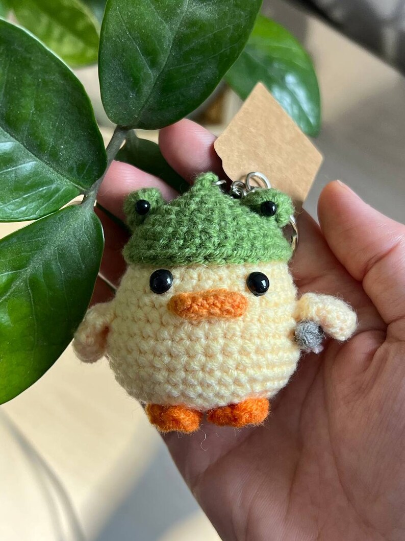 Ready to Ship, Duck With Knife Meme Crochet Keychain, Ducky Meme, Duck ...