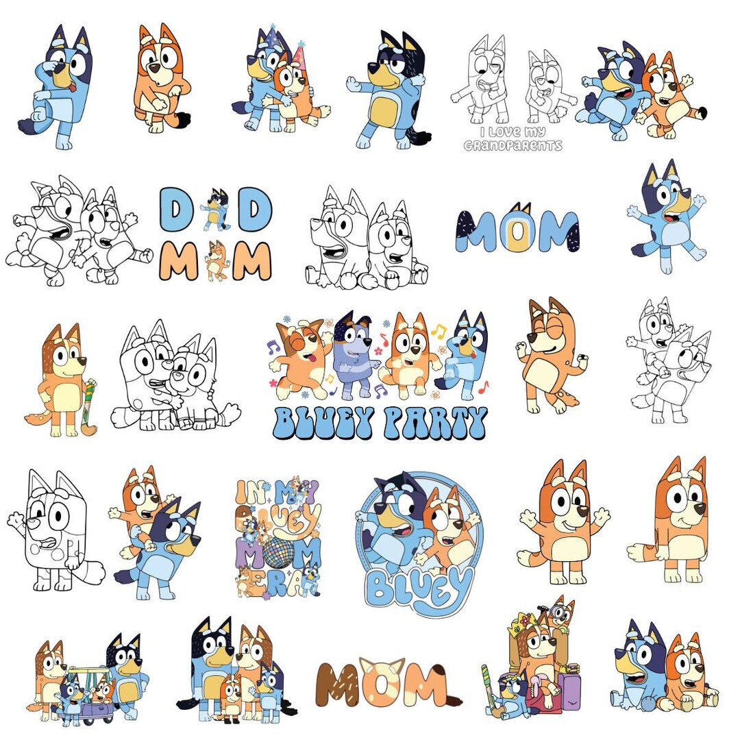 Bluey Friends PNG, Bluey Family PNG, Bluey Png, Bluey Bingo Png, Bluey ...