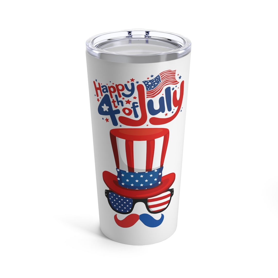 4th of July Uncle Sam Mustache Tumbler Independence Day 4th of July ...